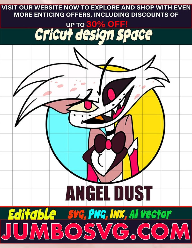 Editable Angel Dust Hazbin Hotel SVG, Alastor Sticker, Loona Sticker ... Editable Angel Dust Hazbin Hotel SVG, Alastor Sticker, Loona Sticker ...