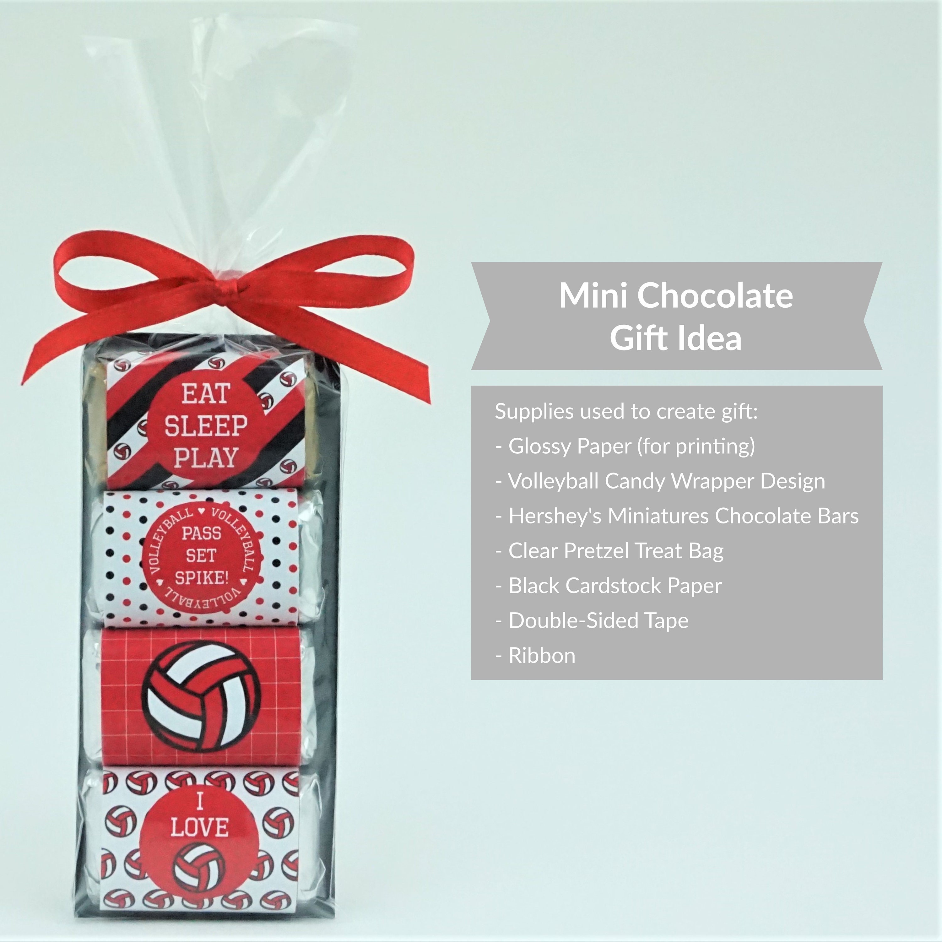 Custom Color Volleyball Candy Bar Wrappers, Digital Download ...