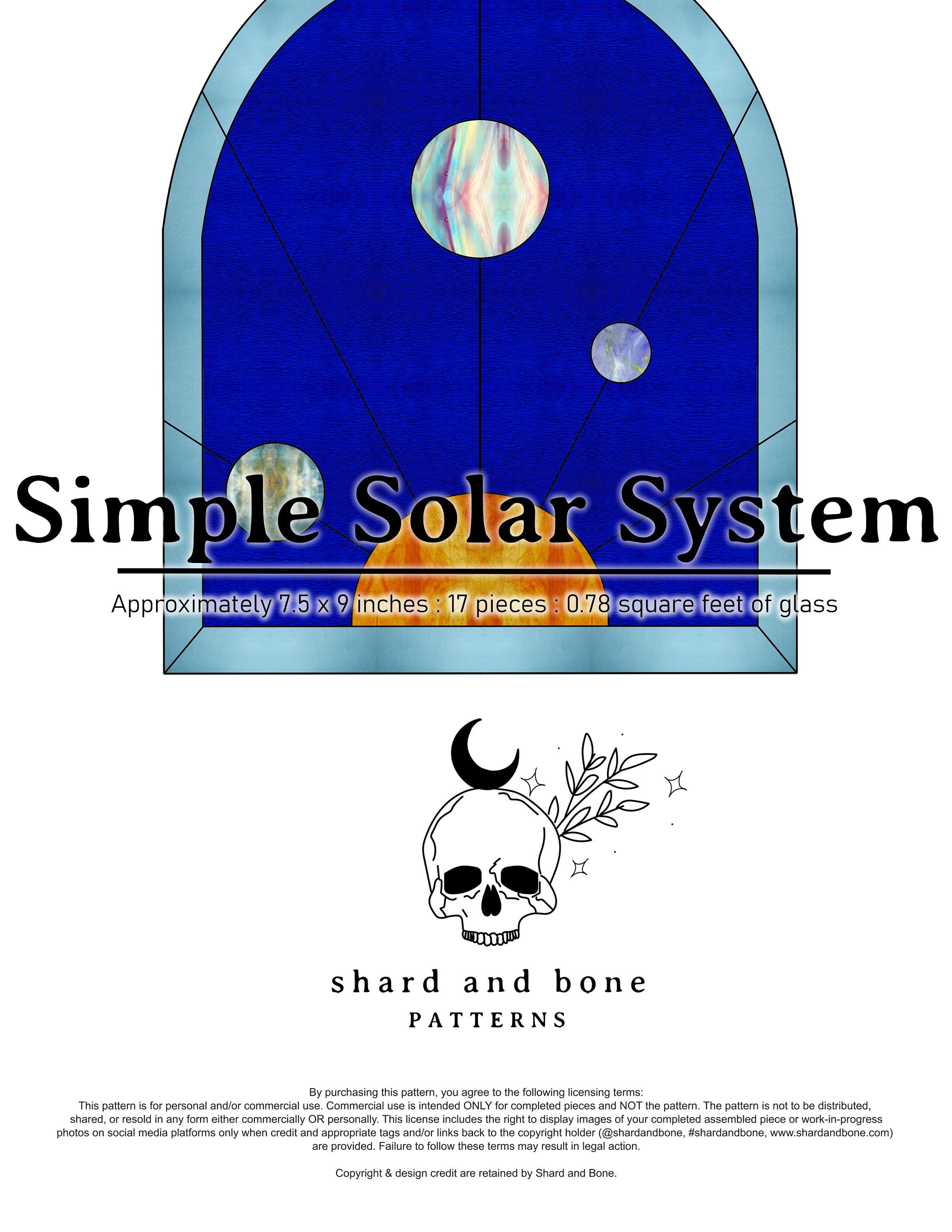 Solar System Stained Glass Pattern - Easy/simple/beginner - .PNG .PDF ...
