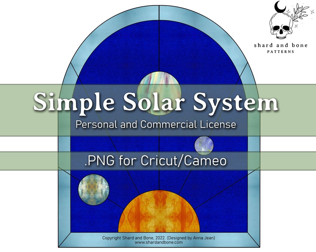 Solar System Stained Glass Pattern - Easy/simple/beginner - .PNG .PDF ...