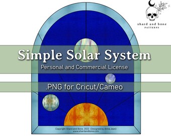 PATTERN * Solar System Stained Glass Pattern * Commercial - Etsy