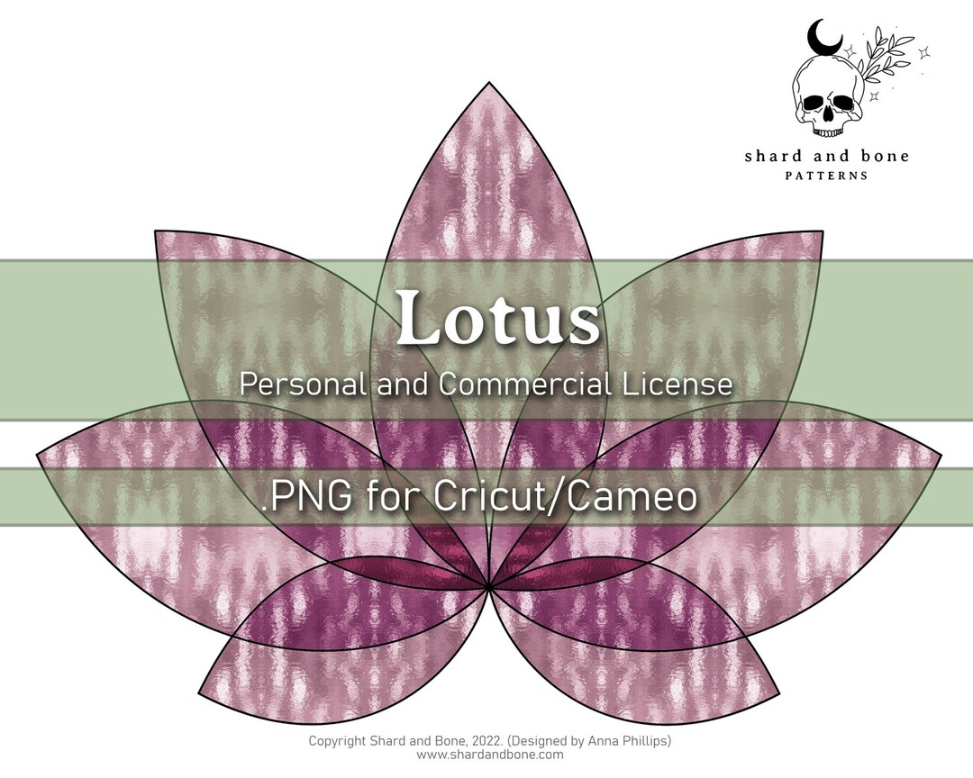 Lotus Stained Glass Pattern for Cricut/cameo Use - Beginner ...