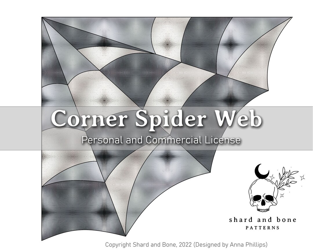 Corner Spider Web Stained Glass Pattern - Witchy/gothic/alternative ...