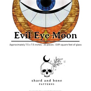 Evil Eye Stained Moon Glass Pattern - Magical Witch Cottagecore ...