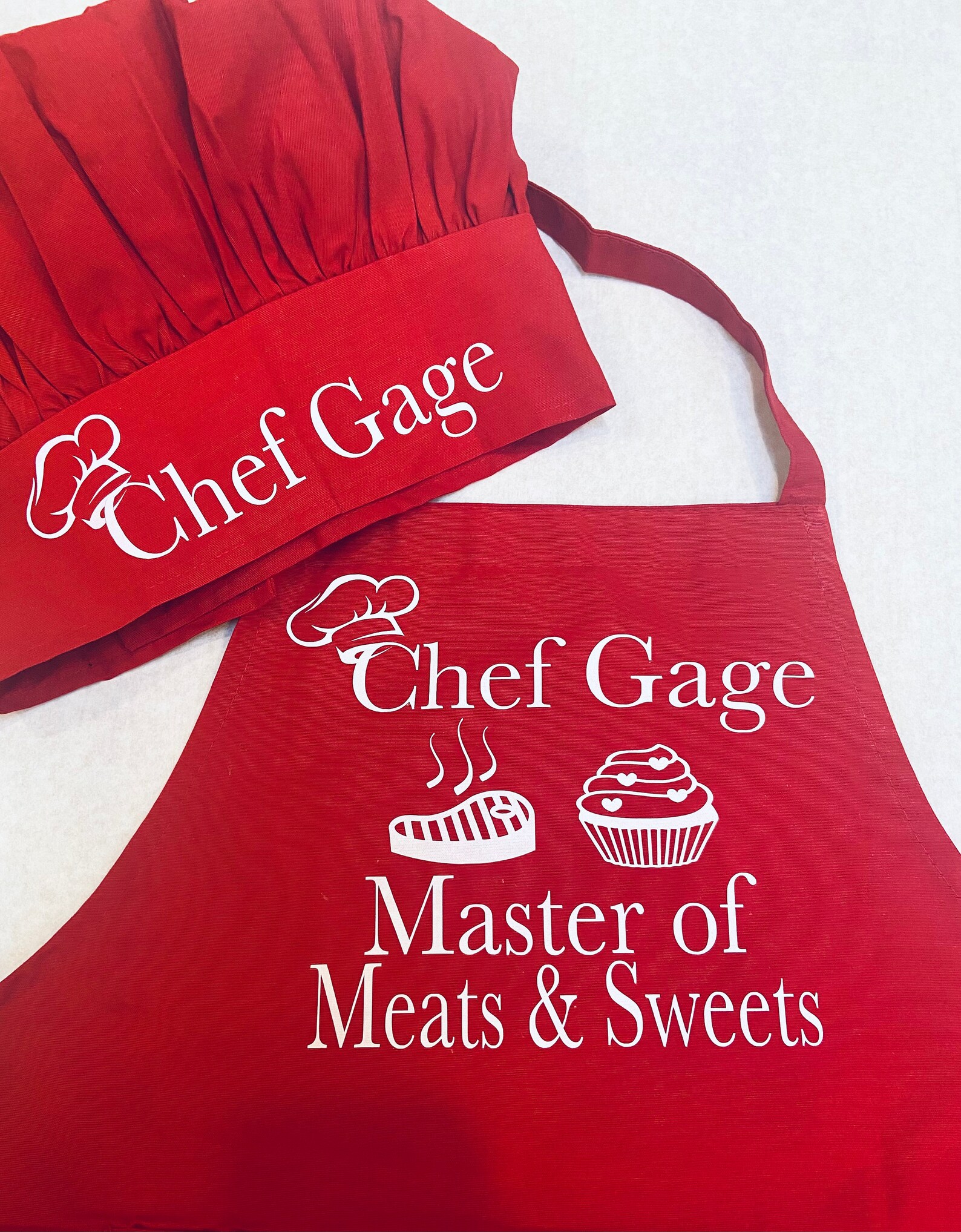 Chef Apron and Chef Hat Personalized Apron Adult Chef Hat - Etsy