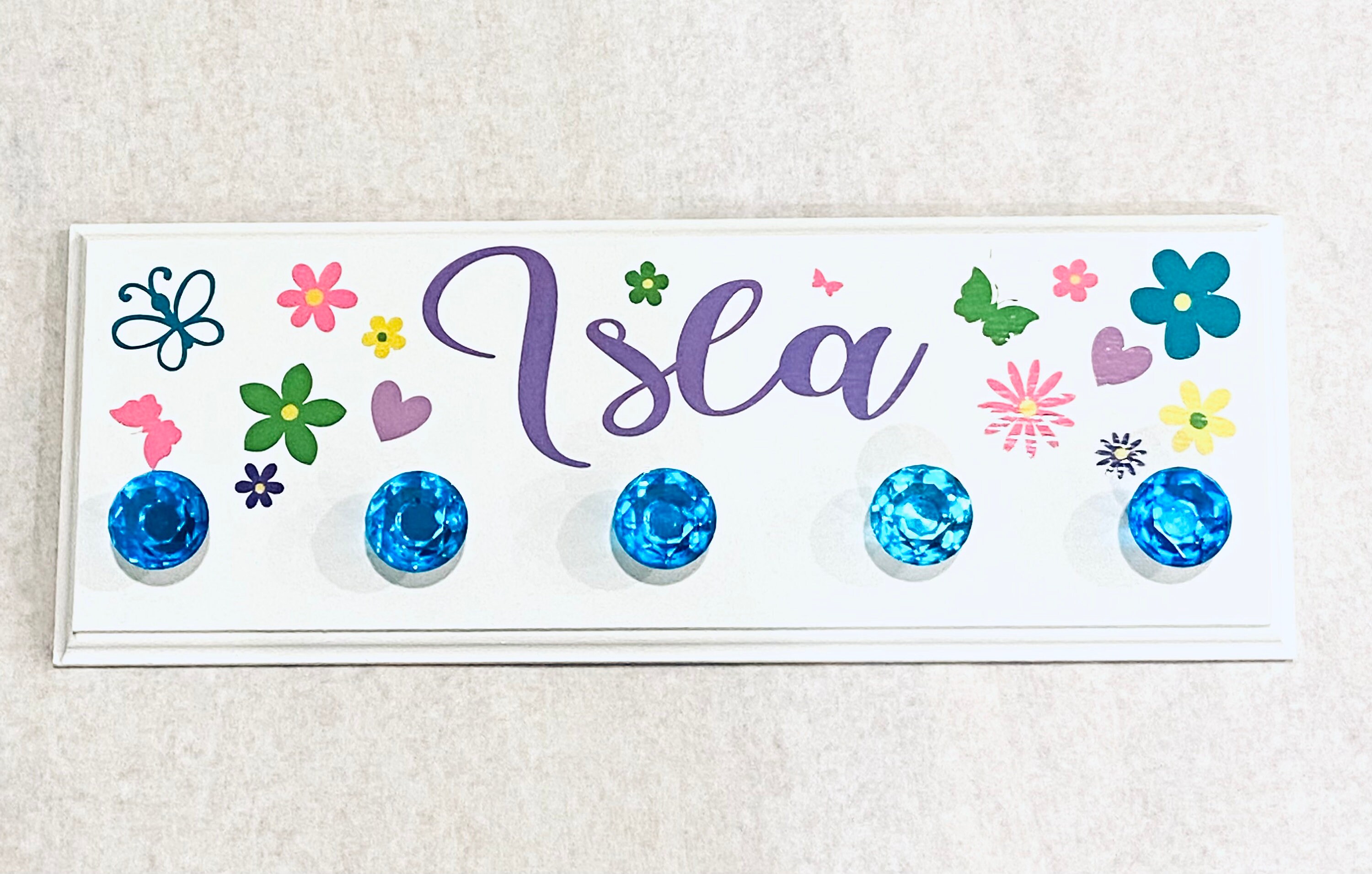 Personalized Hooks for Kids Rainbow Name Hook Custom Wall | Etsy