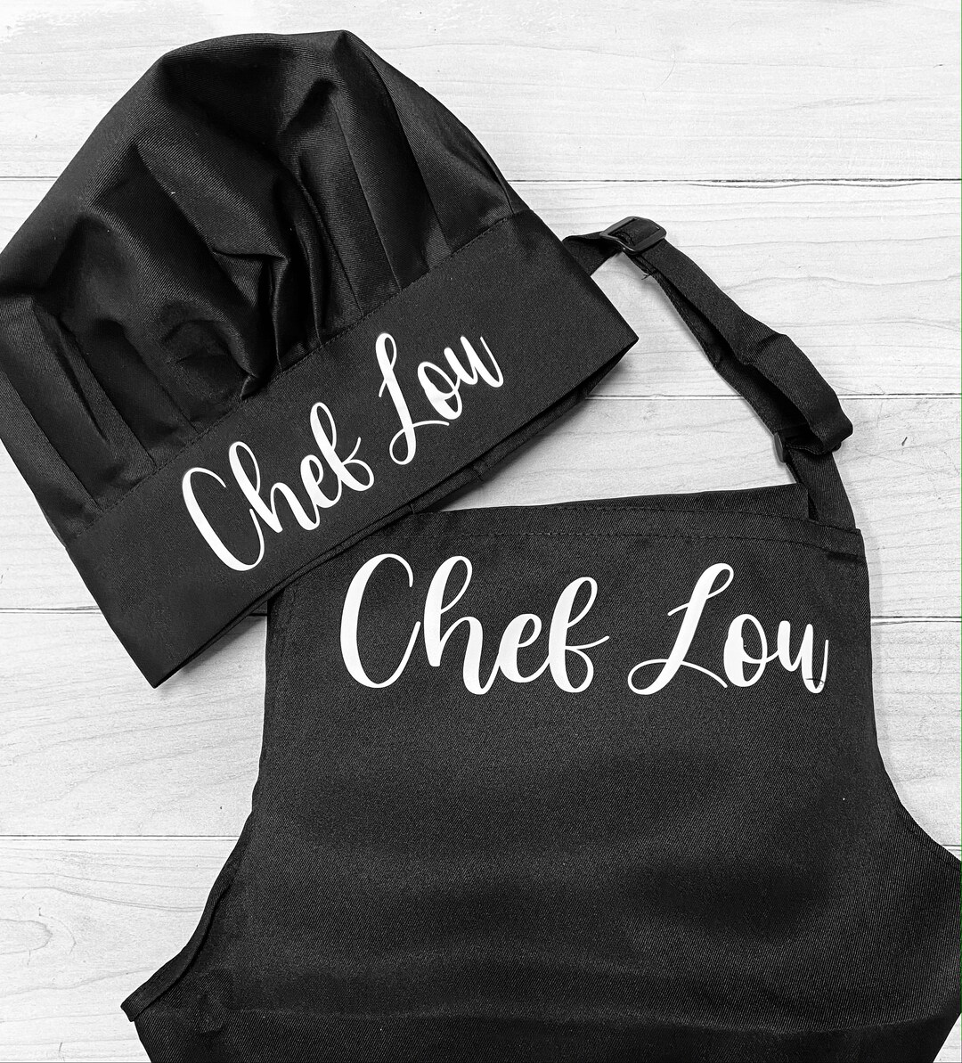 Chef Apron and Chef Hat, Personalized Apron, Adult Chef Hat, Baking ...