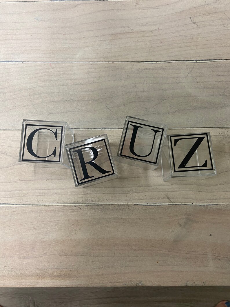 Acrylic Baby Blocks ABC Blocks Alphabet Blocks Name Blocks | Etsy