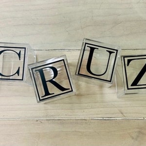 Acrylic Baby Blocks, ABC Blocks, Alphabet Blocks, Name Blocks ...