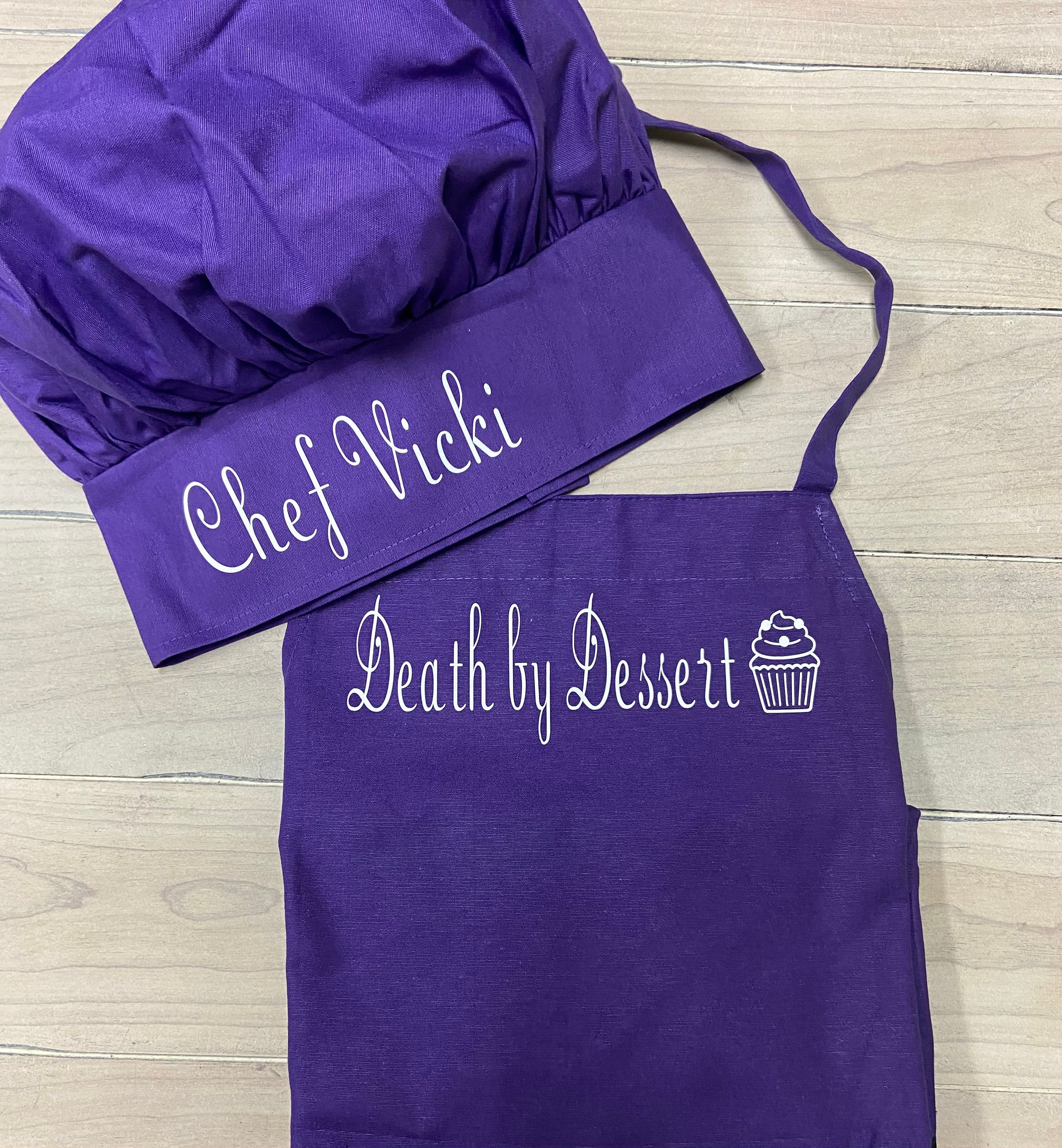 Chef Apron and Chef hat Personalized Apron Adult Chef Hat | Etsy