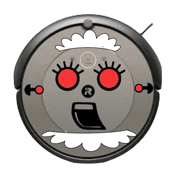 Robot Vacuum Face Sticker - Etsy