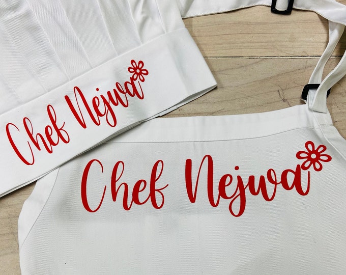 Chef Apron and Chef Hat Personalized Apron Adult Chef Hat - Etsy
