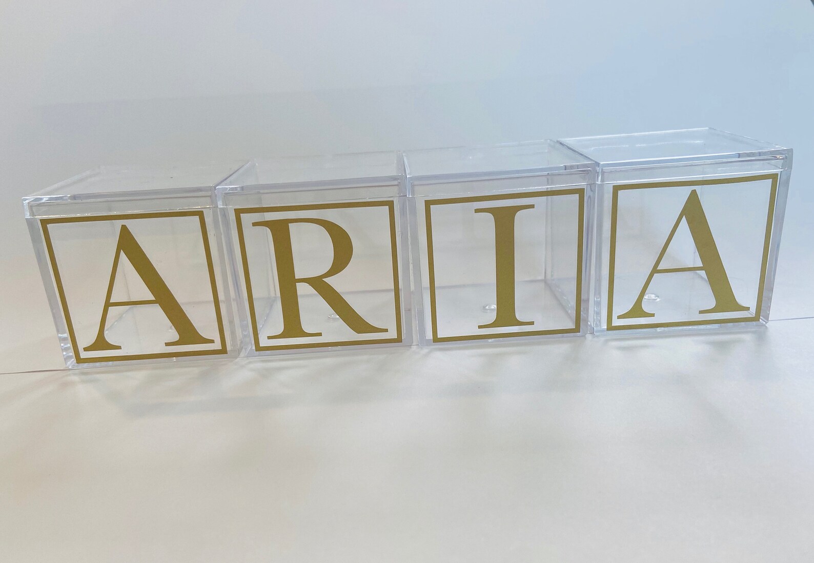 Acrylic Baby Blocks ABC Blocks Alphabet Blocks Name Blocks - Etsy
