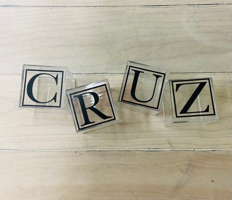 Acrylic Baby Blocks ABC Blocks Alphabet Blocks Name Blocks - Etsy