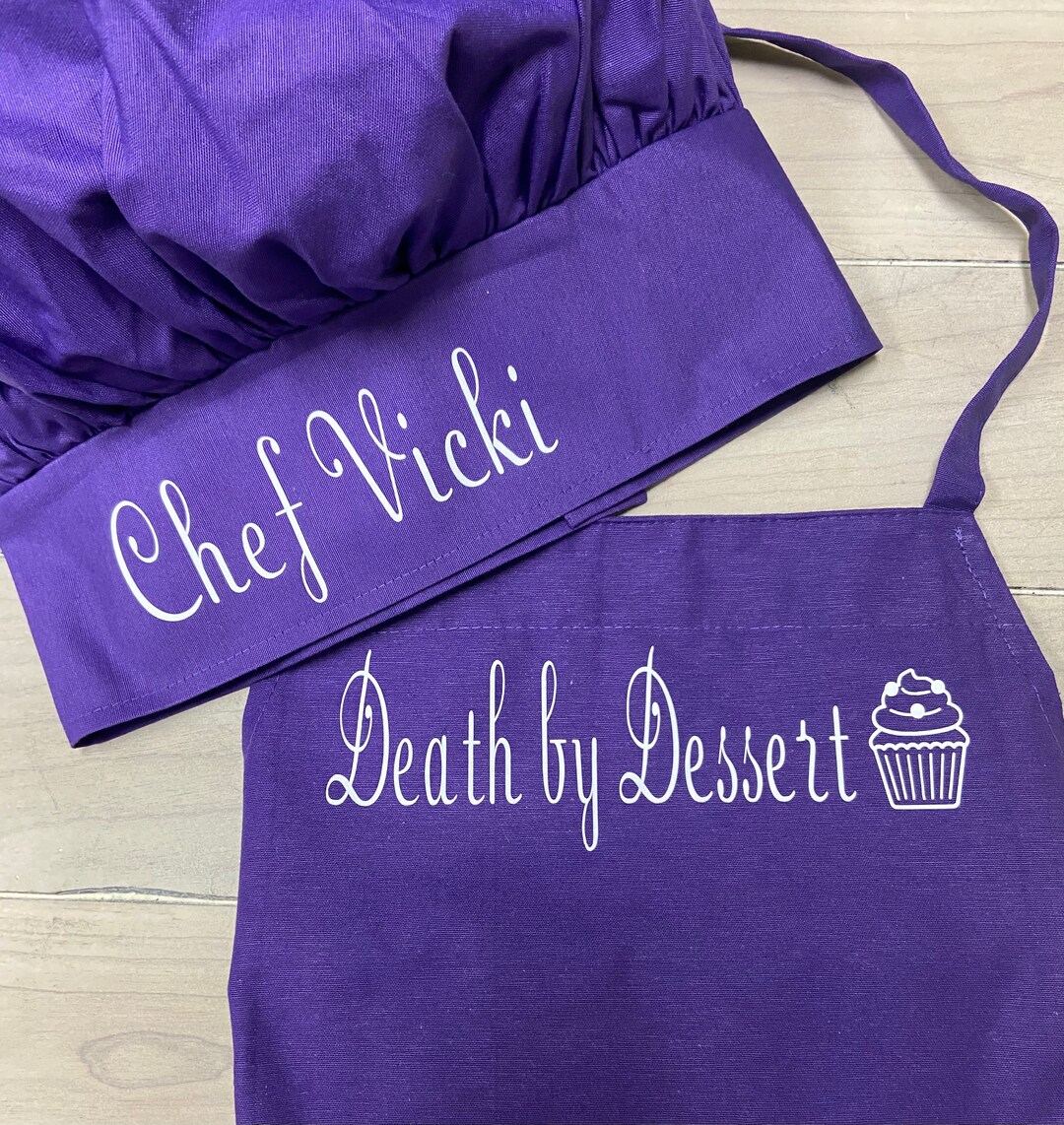 Chef Apron and Chef Hat, Personalized Apron, Adult Chef Hat, Baking ...