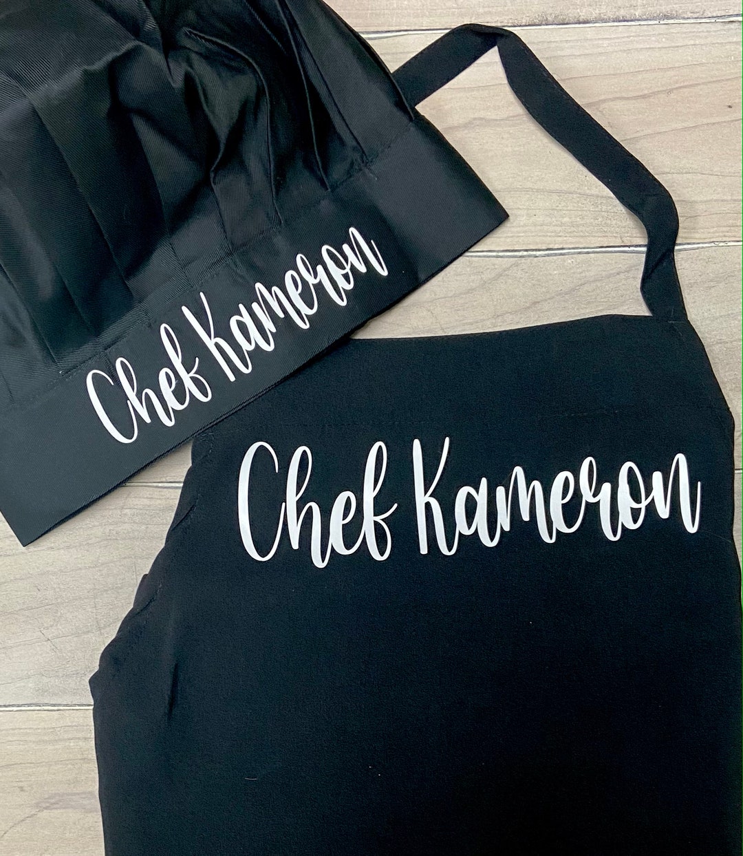 Chef Apron and Chef Hat, Personalized Apron, Adult Chef Hat, Baking ...