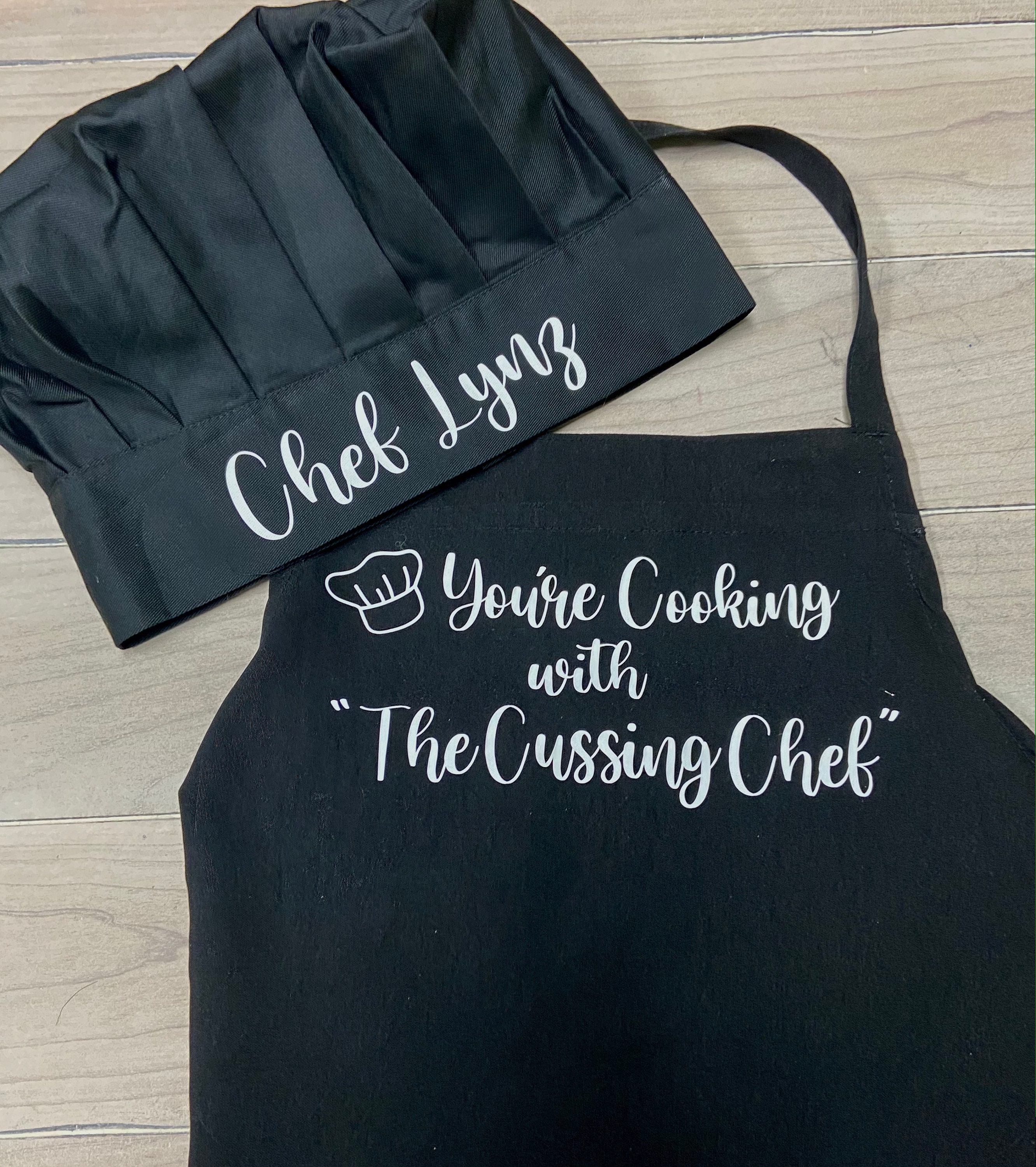 Chef Apron and Chef Hat Personalized Apron Adult Chef Hat | Etsy