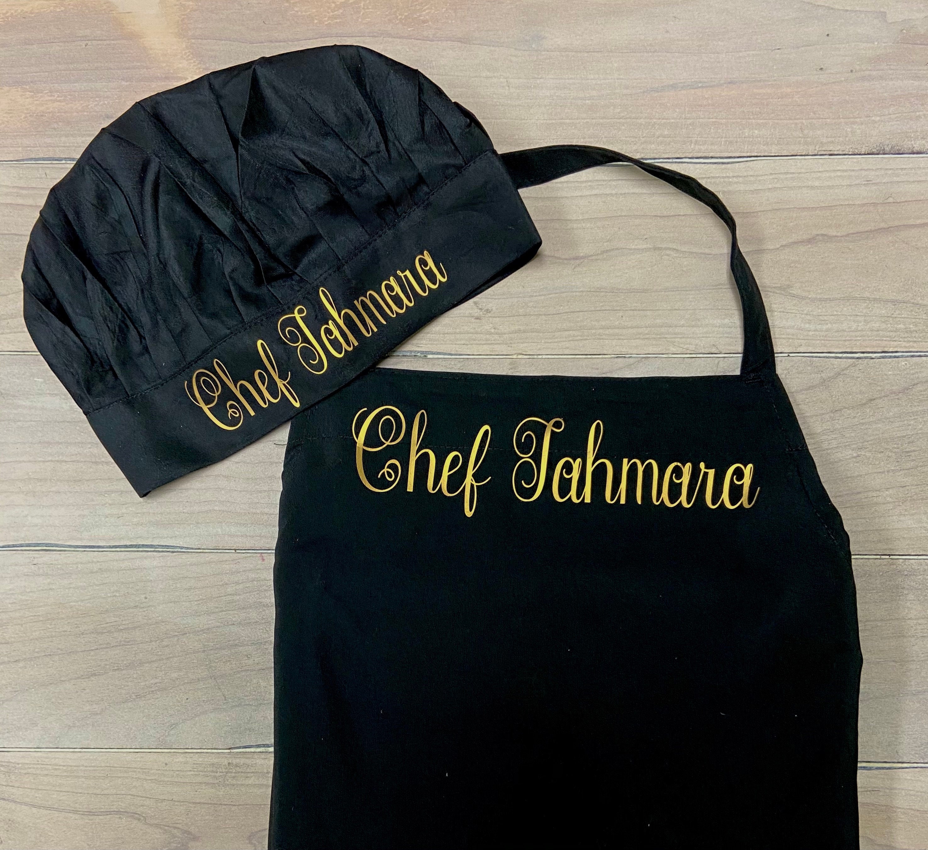 Chef Apron and Chef hat Personalized Apron Adult Chef Hat | Etsy