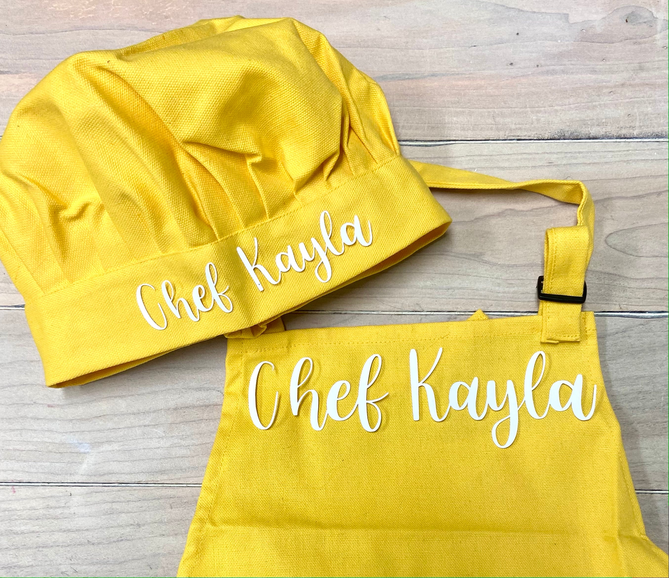 Chef Apron and Chef hat Personalized Apron Adult Chef Hat | Etsy