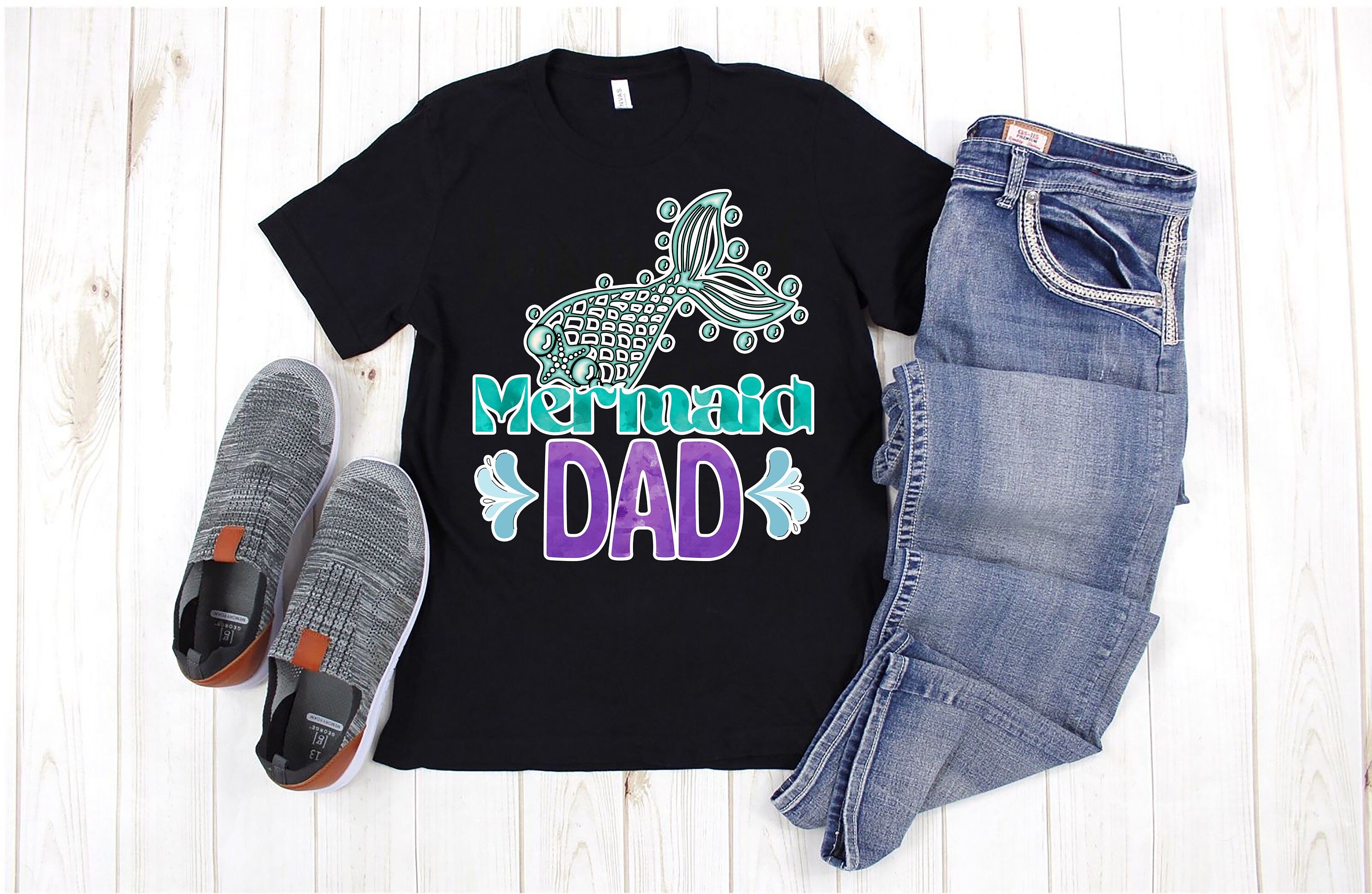 Birthday Mermaid Family Shirts Merdad Mermom Mermaid | Etsy
