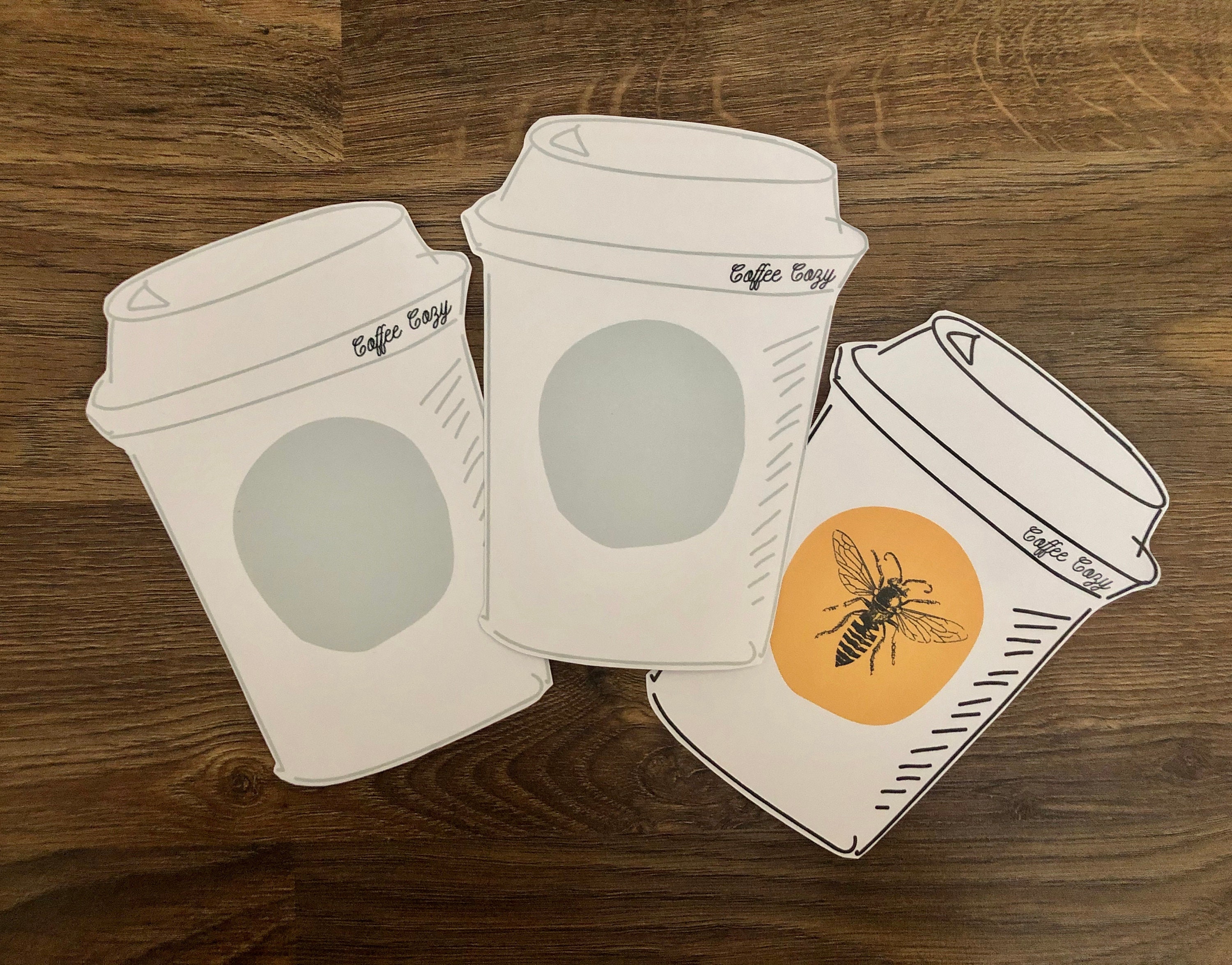 Coffee Cup Cozy Printable | Craft Show Display | Crochet Knit - Etsy