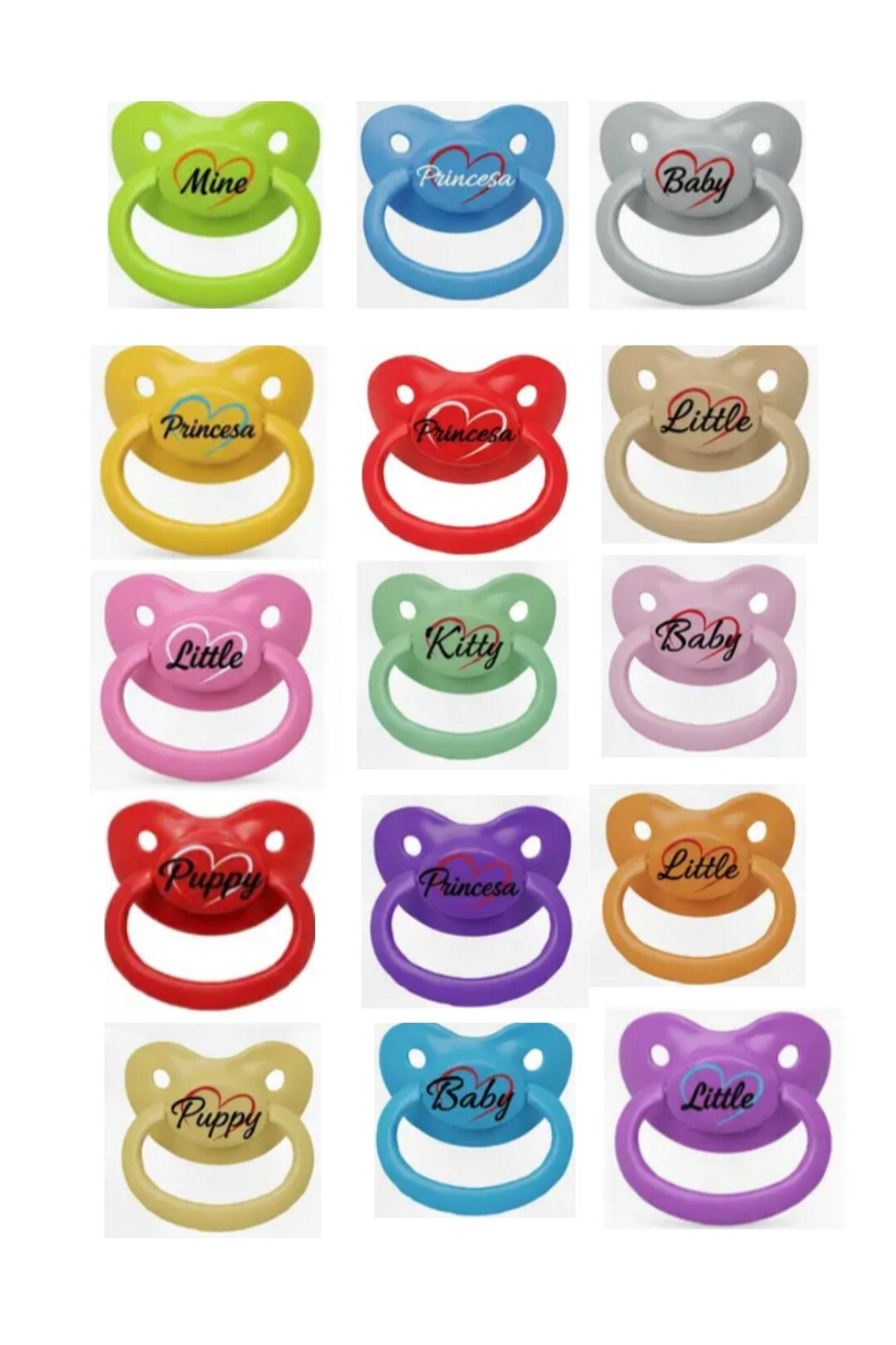 Custom Adult Pacifier – Choose Your Word/name & Color – Sensory Soother ...