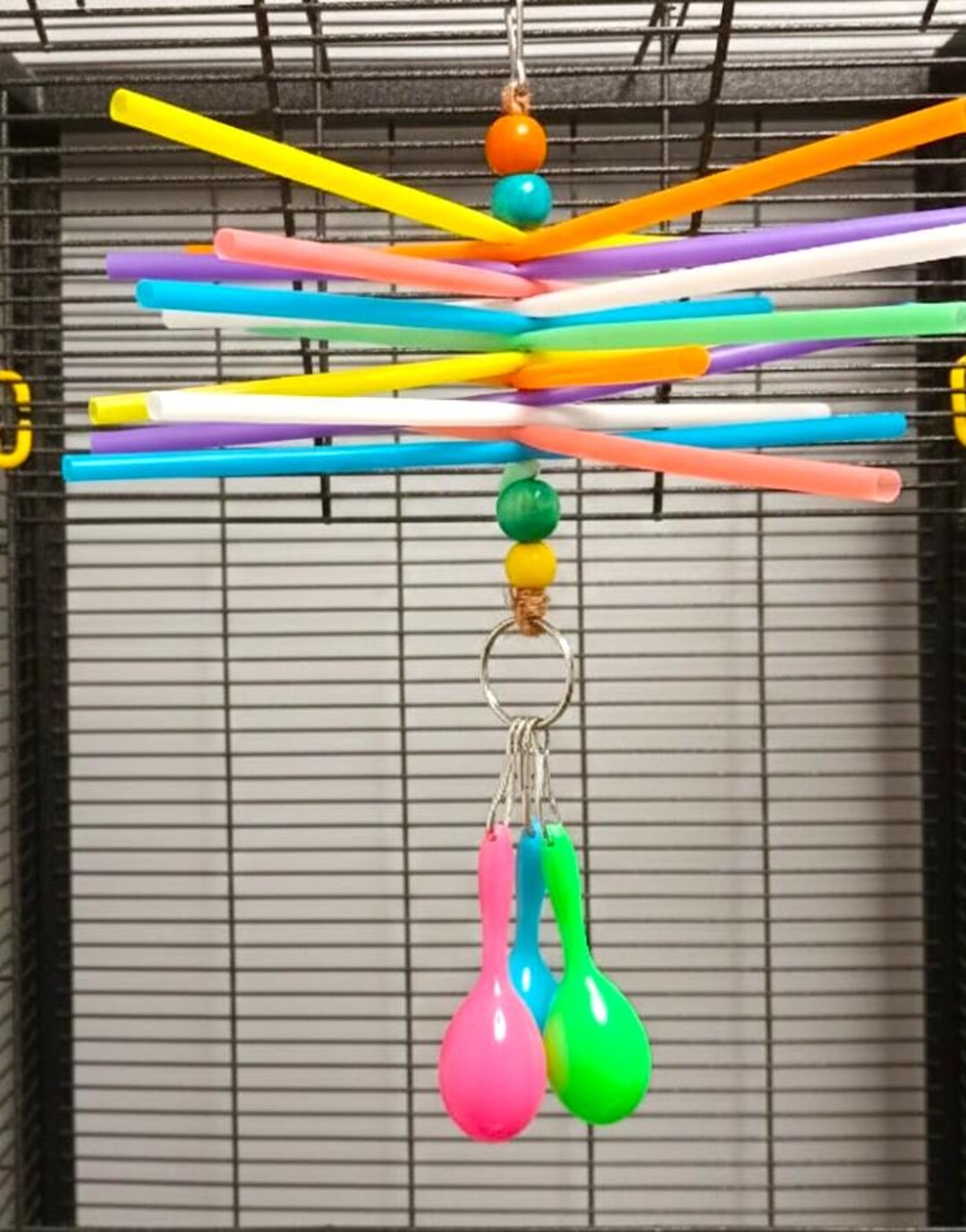 Straw Helicopter Maraca Toy Safe Shredding Sound for Sugar Gliders ...