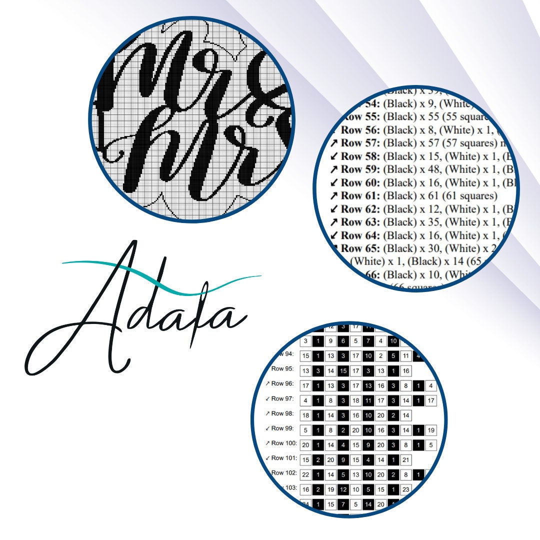 Mr&mrs Wedding Pressent, Crocheted C2C Pattern, Written Pattern, PDF ...