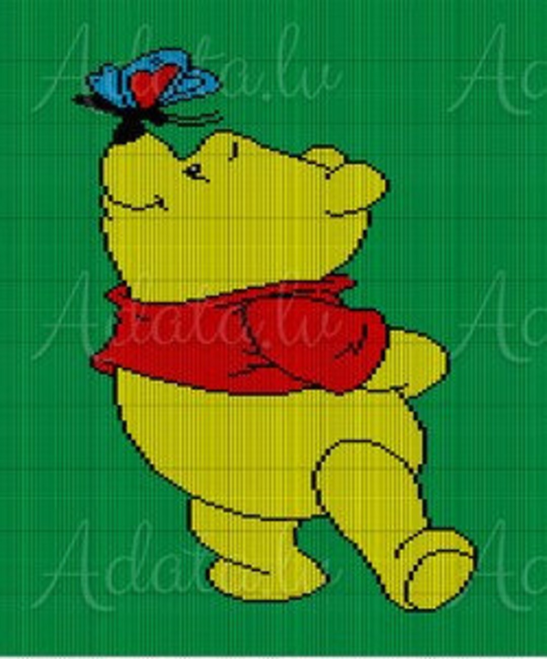 Patrón Winnie Pooh Graphgan Esquina a esquina Ganchillo C2C, Manta ...