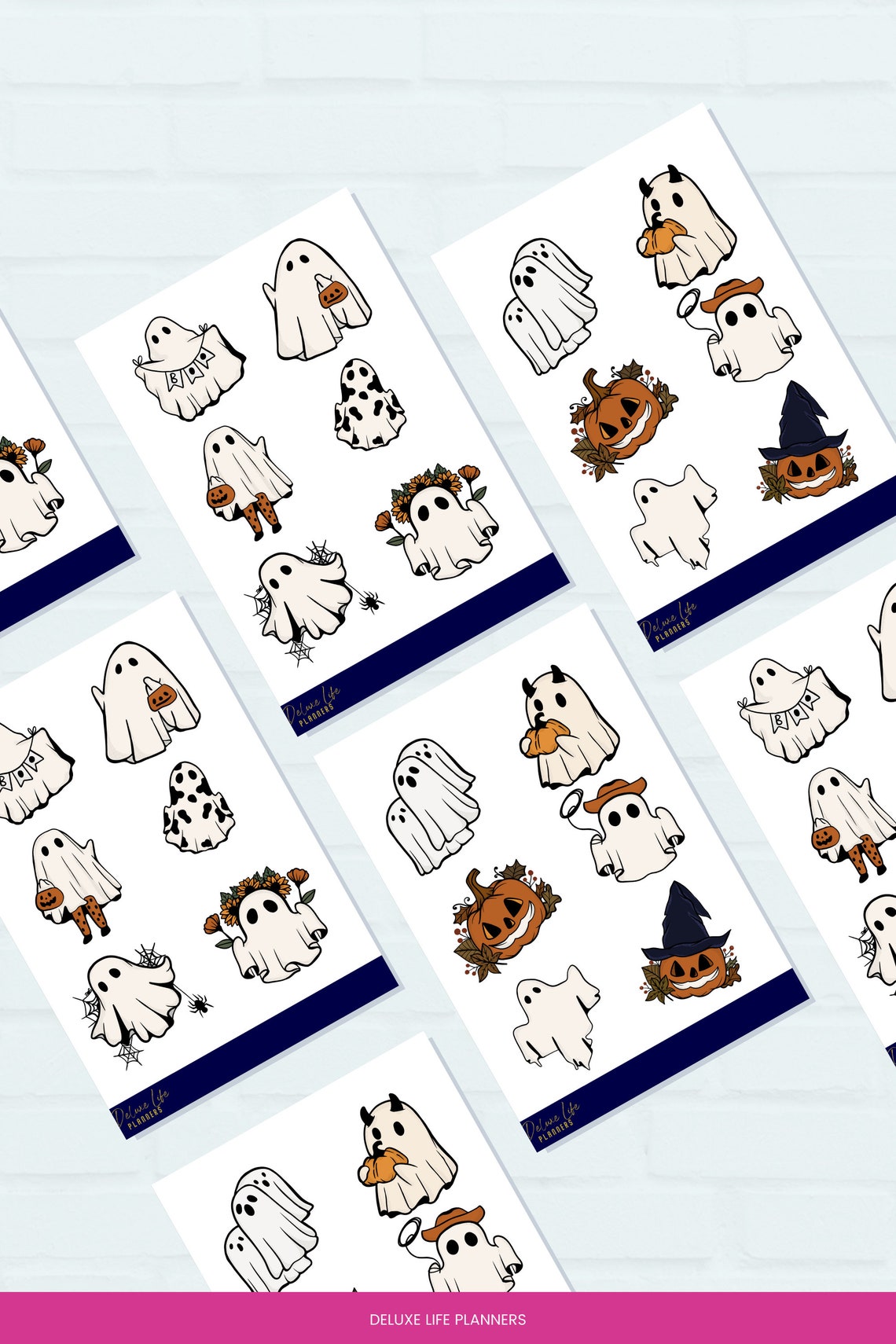 Printable Ghost Stickers Halloween Sticker Sheet Digital - Etsy UK