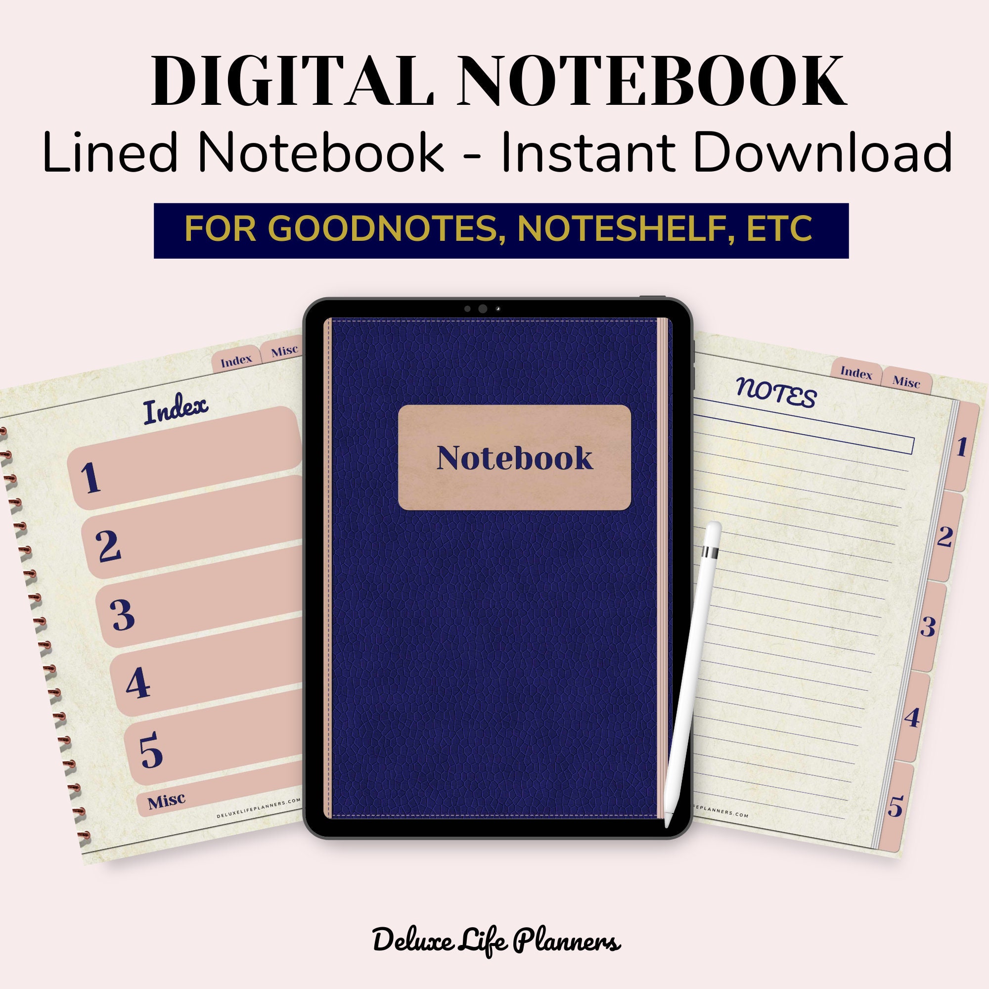 Digital Notebook Goodnotes 5 Tab Digital Notebook For IPad - Etsy España