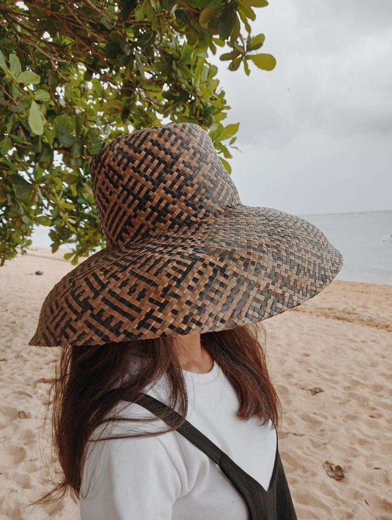 Woman Vintage Hepbrun Straw Hat Retro Sun Hat Lady Hat Wide Brim