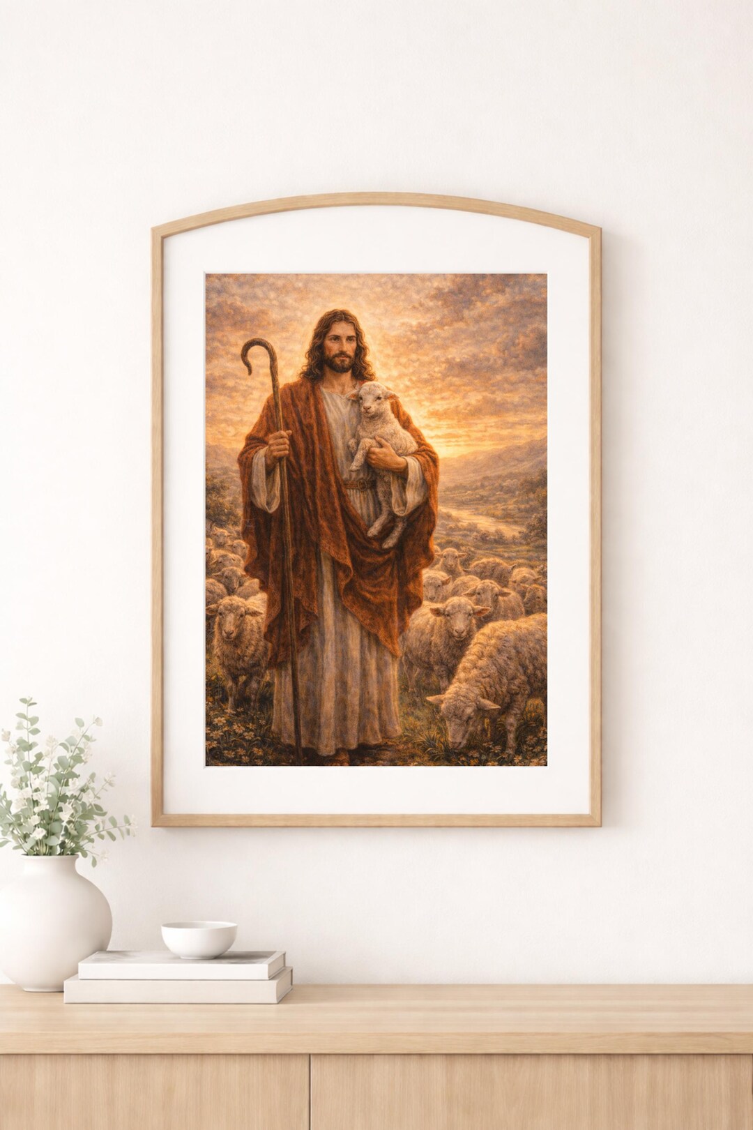 Jesus the Good Shepherd Faith Based Wall Art - Etsy