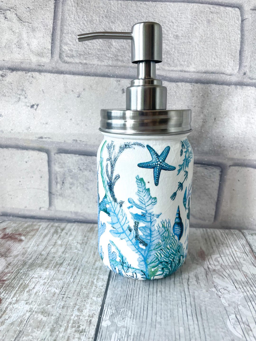 Bathroom Soap Dispenser With Shells, Pretty Soap Dispenser, Hand Wash ...