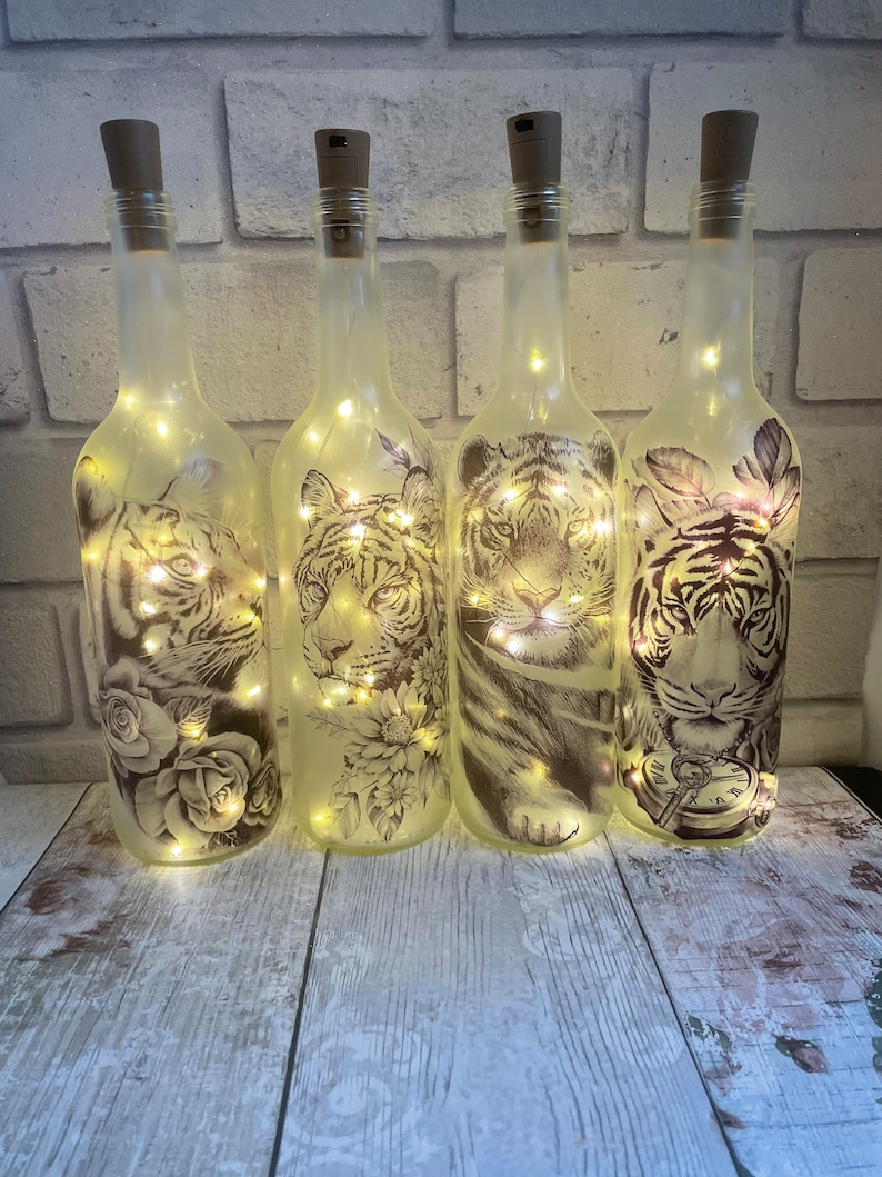 Tiger Light Tiger Lover Tiger Gifts Light up Bottle Tiger - Etsy UK