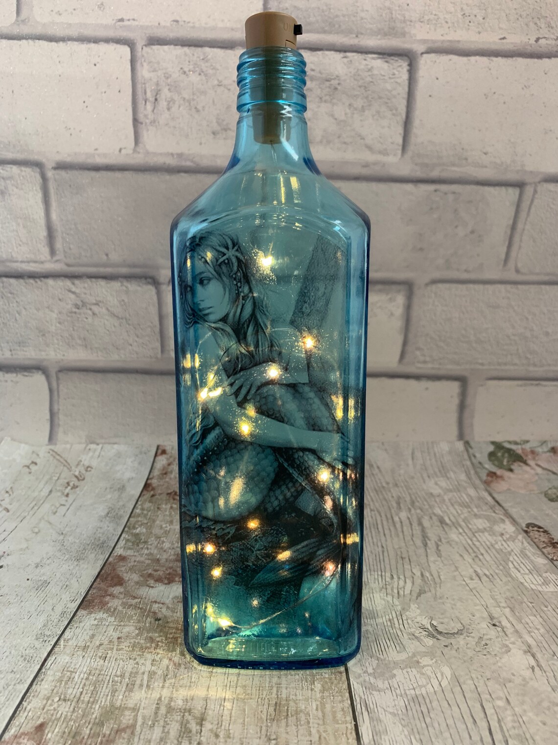 Mermaid Light up Bottle Mermaid Home Decor Mermaid Lamp - Etsy