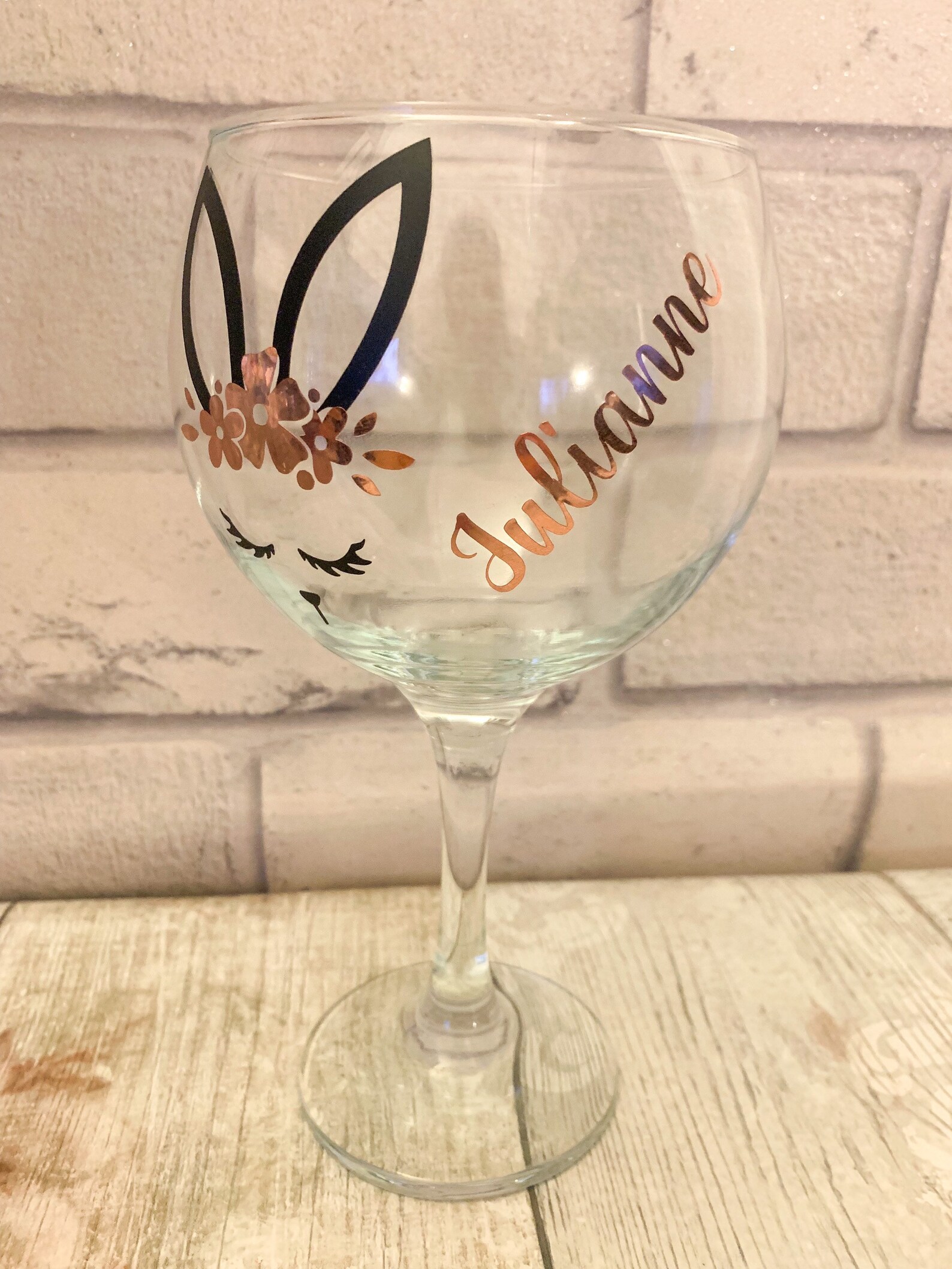 Personalised Rabbit Gifts, Rabbit Wine Glass, Personalised Gin Glasses ...