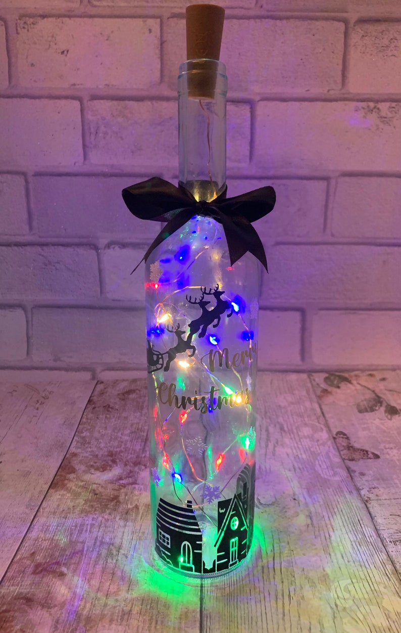 Christmas Light up Bottle, Personalised Christmas Gifts for Her, Wine ...