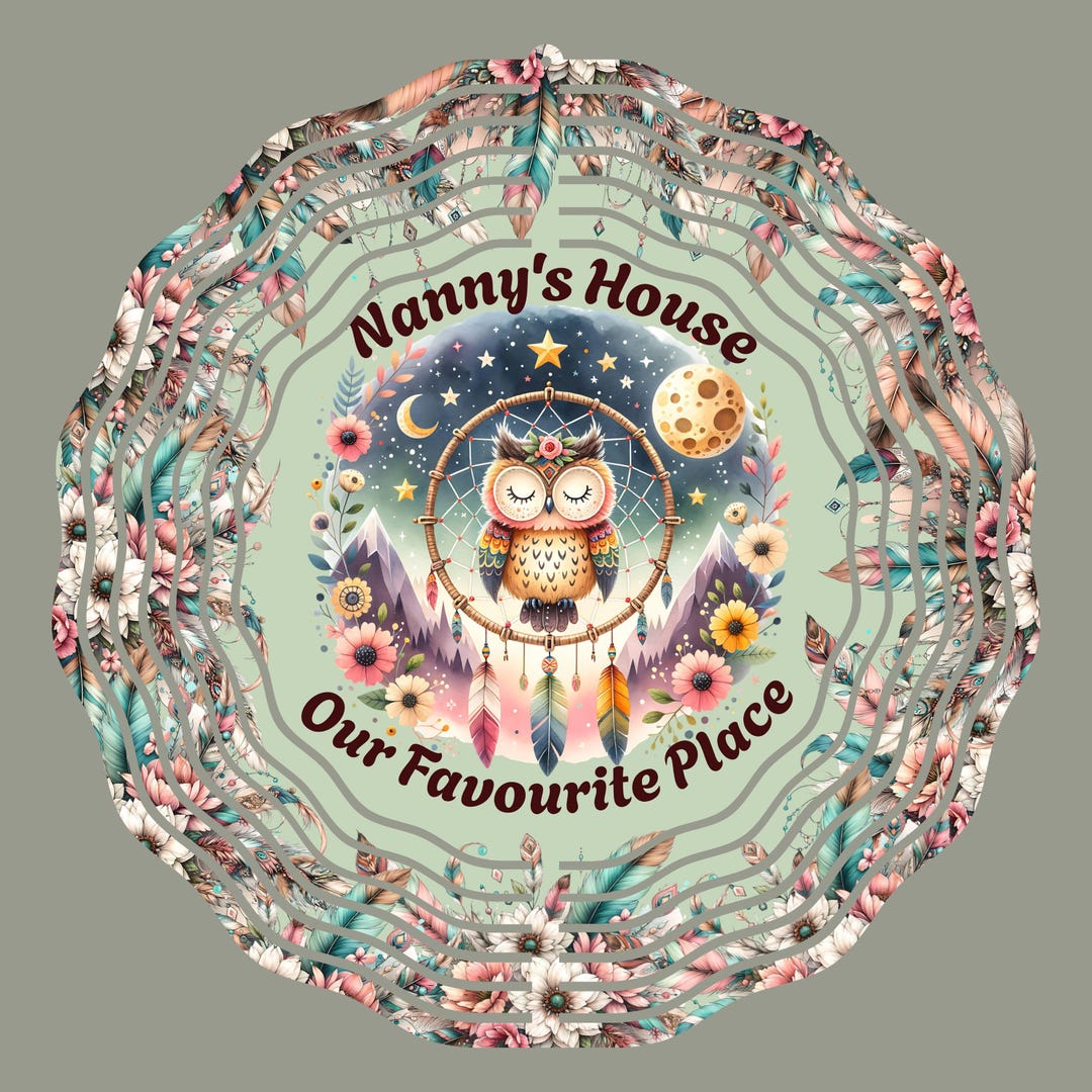 Personalised Owl Wind Spinners, Wind Spinner Design, Garden Wind ...