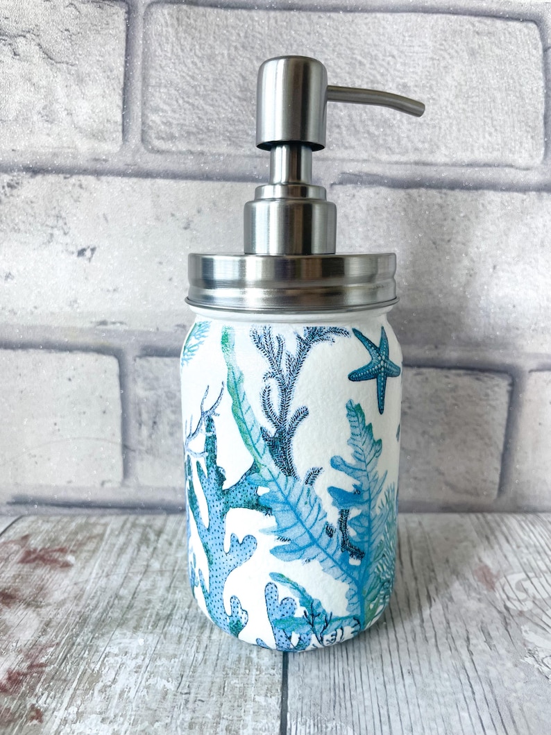 Bathroom Soap Dispenser With Shells, Pretty Soap Dispenser, Hand Wash ...
