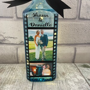 Personalised Photo Bottle, Wedding Gift With Picture, Unique Engagement ...