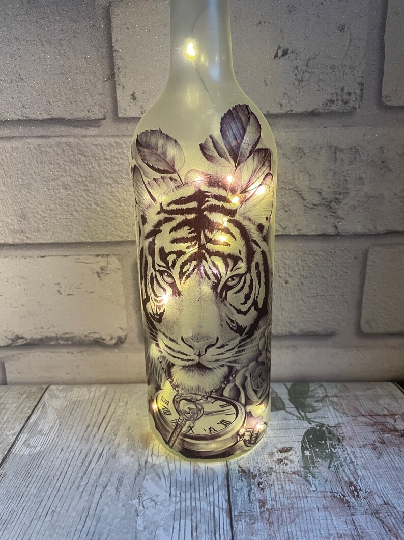 Tiger Light, Tiger Lover, Tiger Gifts, Light up Bottle, Tiger Lamp ...