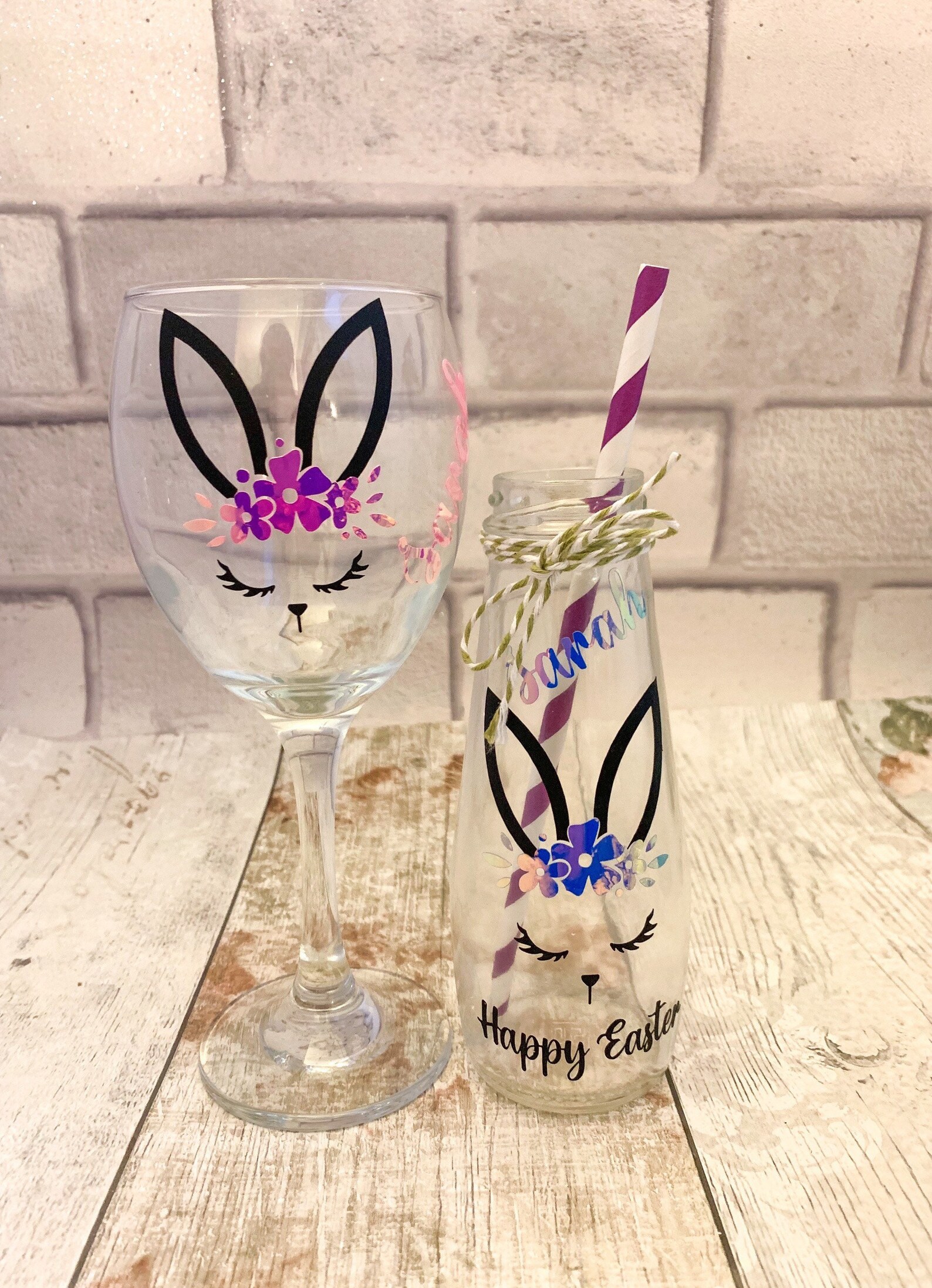 Personalised Rabbit Gifts, Rabbit Wine Glass, Personalised Gin Glasses ...