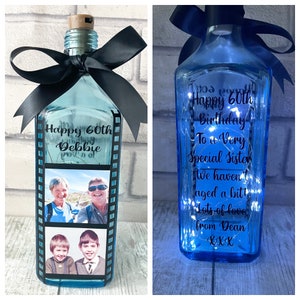 Personalised Photo Bottle, Wedding Gift With Picture, Unique Engagement ...