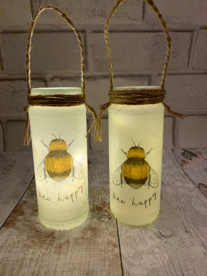 Bee Lantern, Bee Light, Hanging Bee Decoration, Bumble Bee Gifts, Light ...