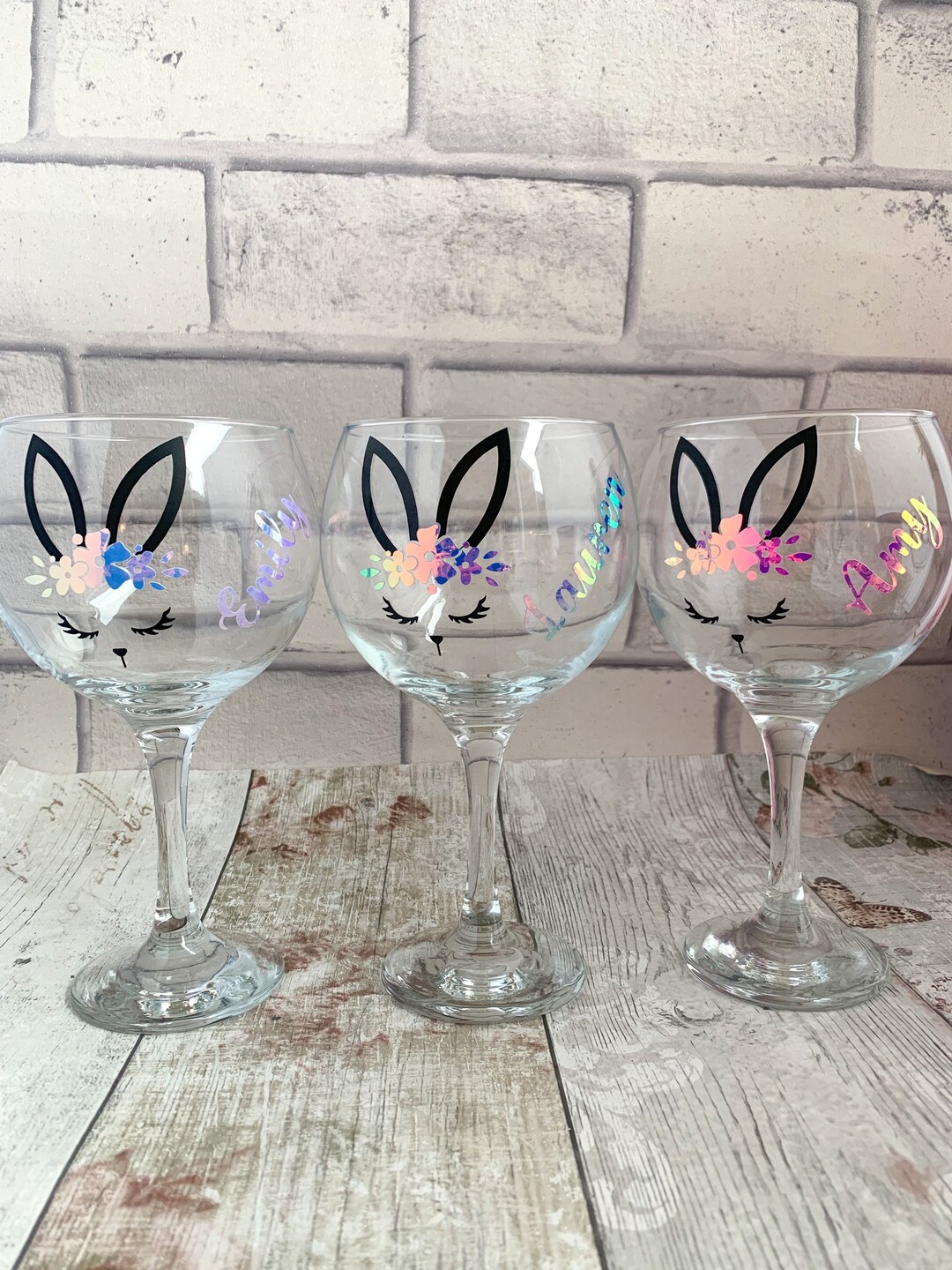Personalised Rabbit Gifts, Rabbit Wine Glass, Personalised Gin Glasses ...