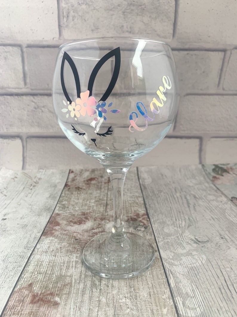 Personalised Rabbit Gifts, Rabbit Wine Glass, Personalised Gin Glasses ...