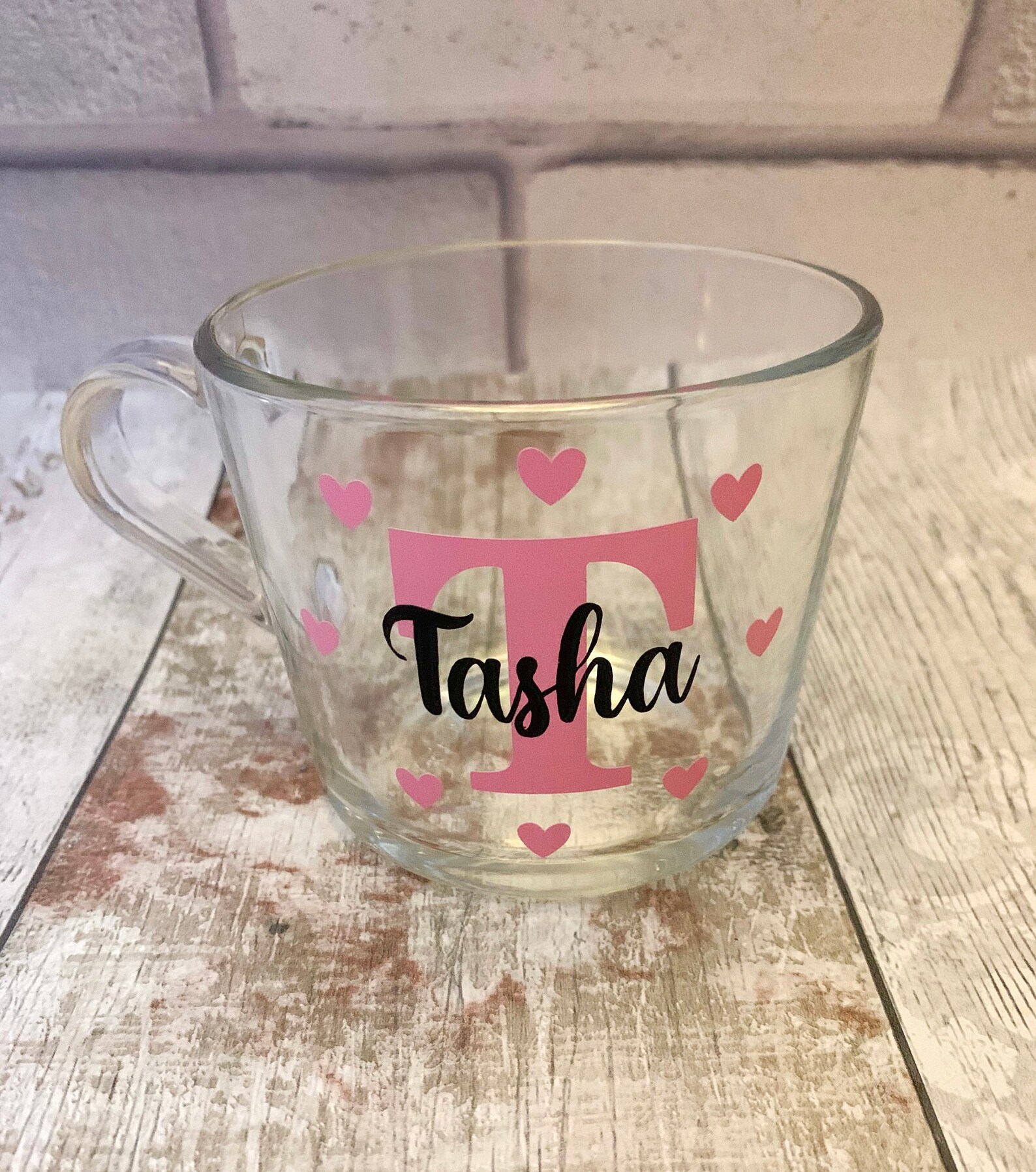 Personalised Coffee Cup, Coffee Mug With Name, Glass Mug With Handle ...