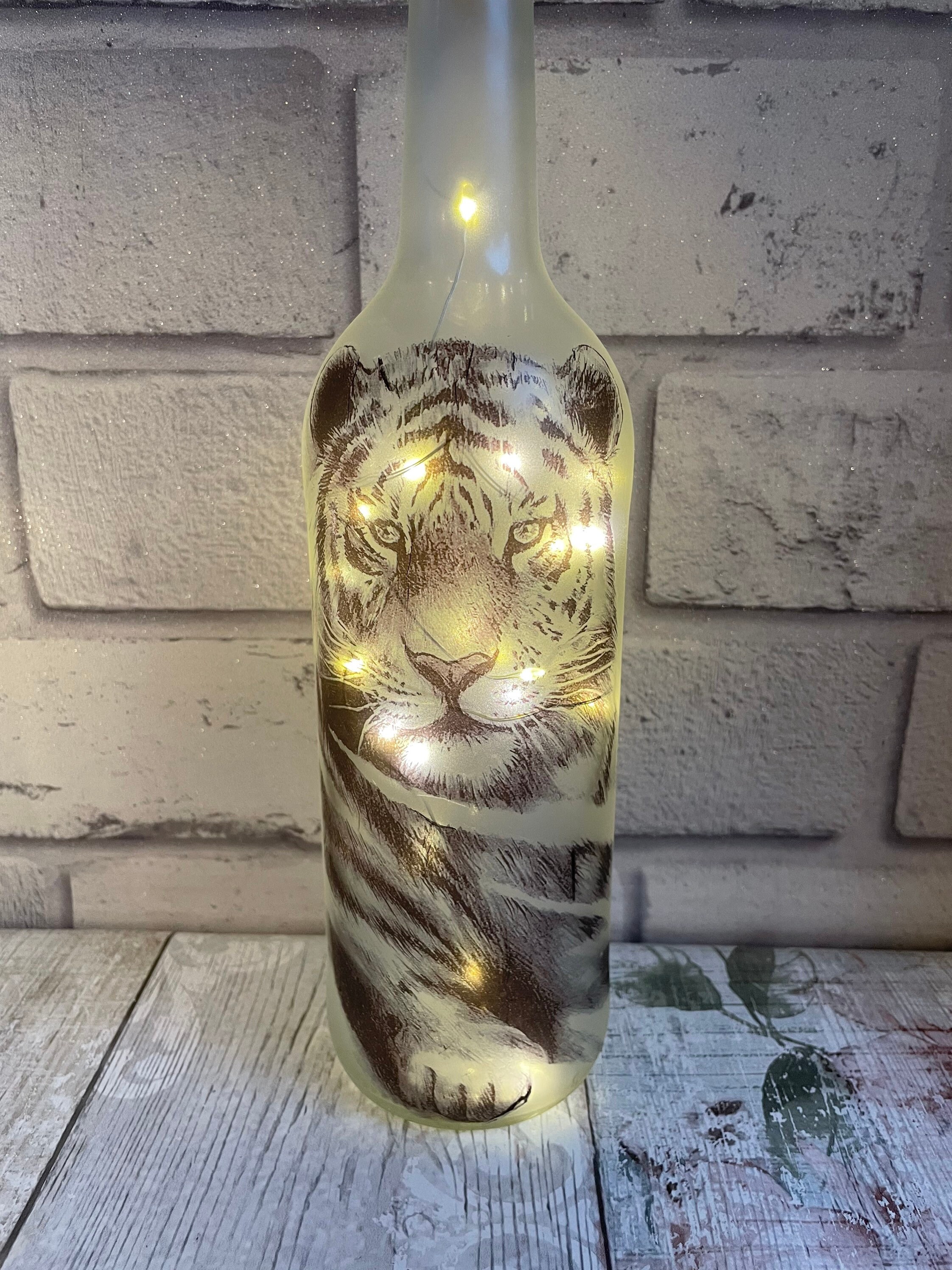 Tiger Light Tiger Lover Tiger Gifts Light up Bottle Tiger - Etsy UK
