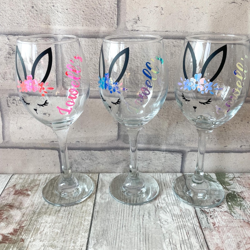 Easter Wine Glass - Etsy